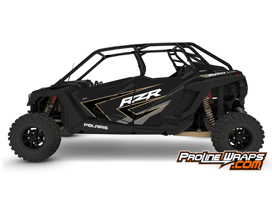 2022 Polaris RZR Pro XP 4- Black Crystal- Factory Aluminum Doors Graph – Proline Wraps