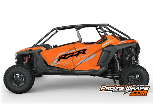 2023 Polaris RZR Turbo R4 - Four Door Factory Graphic Kit - Orange Mad ...