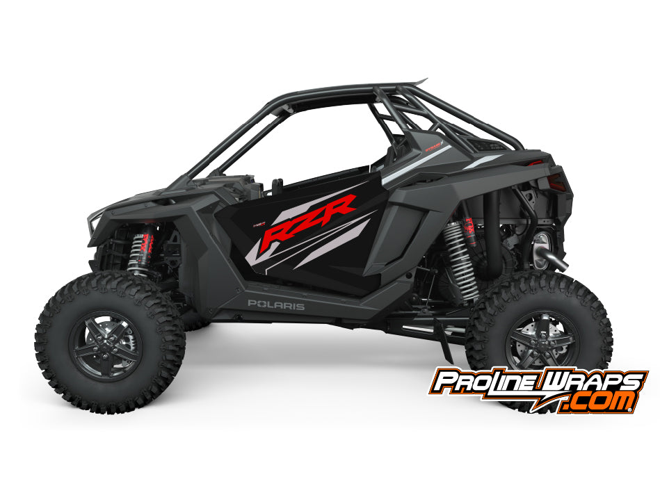 2023 Polaris RZR Turbo R - Two Door Factory Graphic Kit - Matte Onyx B ...