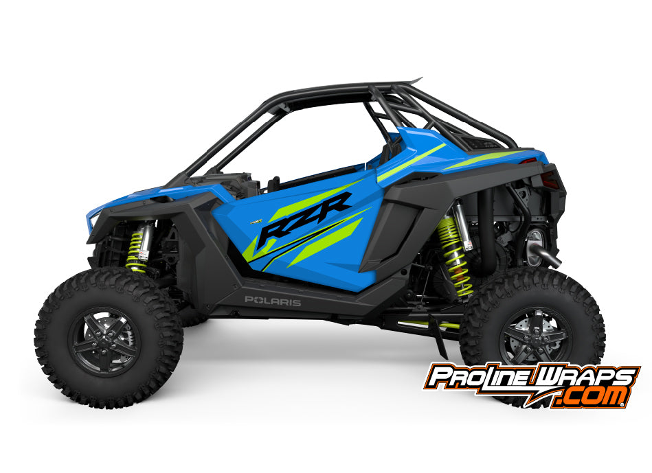 2024 Polaris RZR Turbo R - Two Door Factory Graphic Kit - Velocity Blu ...