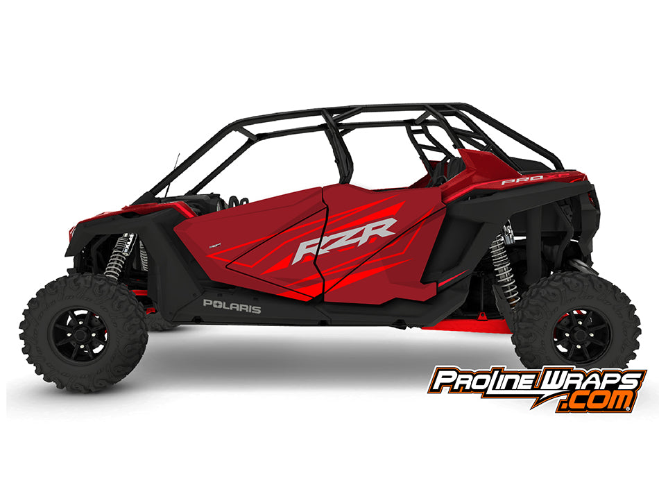 2022 Polaris RZR Pro XP 4- Sunset Red- Factory Aluminum Doors Graphics ...