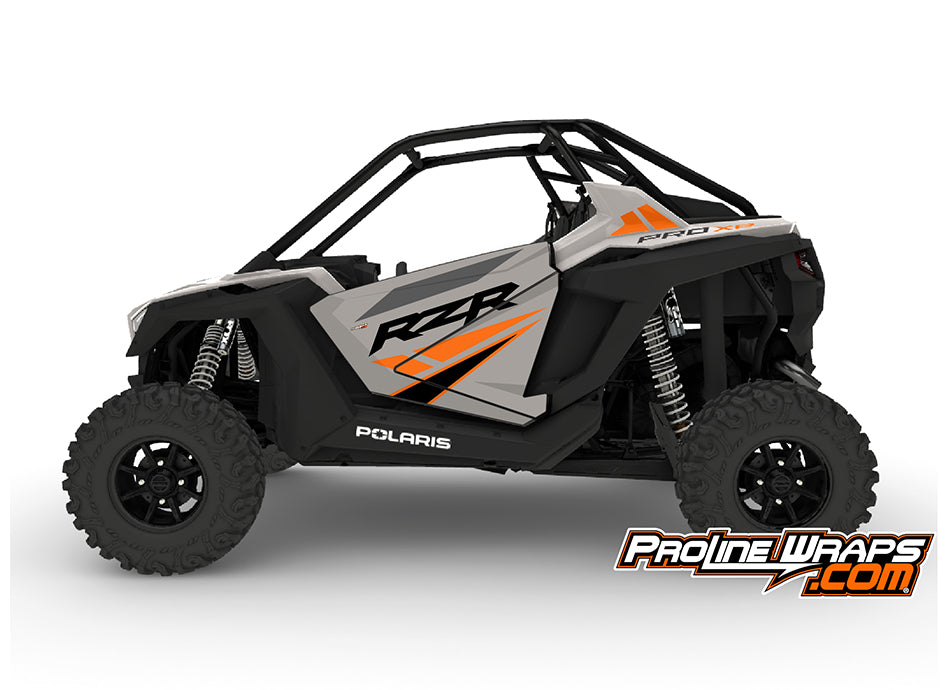 2022 Polaris RZR Pro XP 2- Ghost Gray- Factory Aluminum Doors Graphics ...
