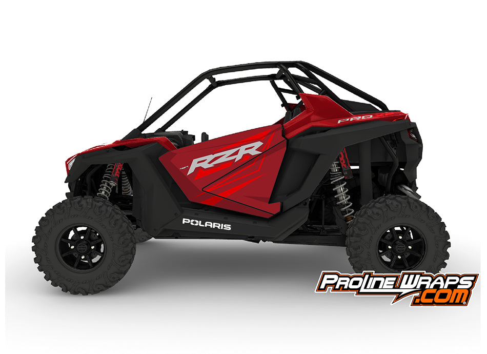 2022 Polaris RZR Pro XP 2- Sunset Red- Factory Aluminum Doors Graphics ...