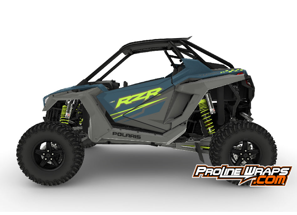 2022 Polaris RZR XP Turbo R Two Door Factory Graphic Kit Blue Slate ...