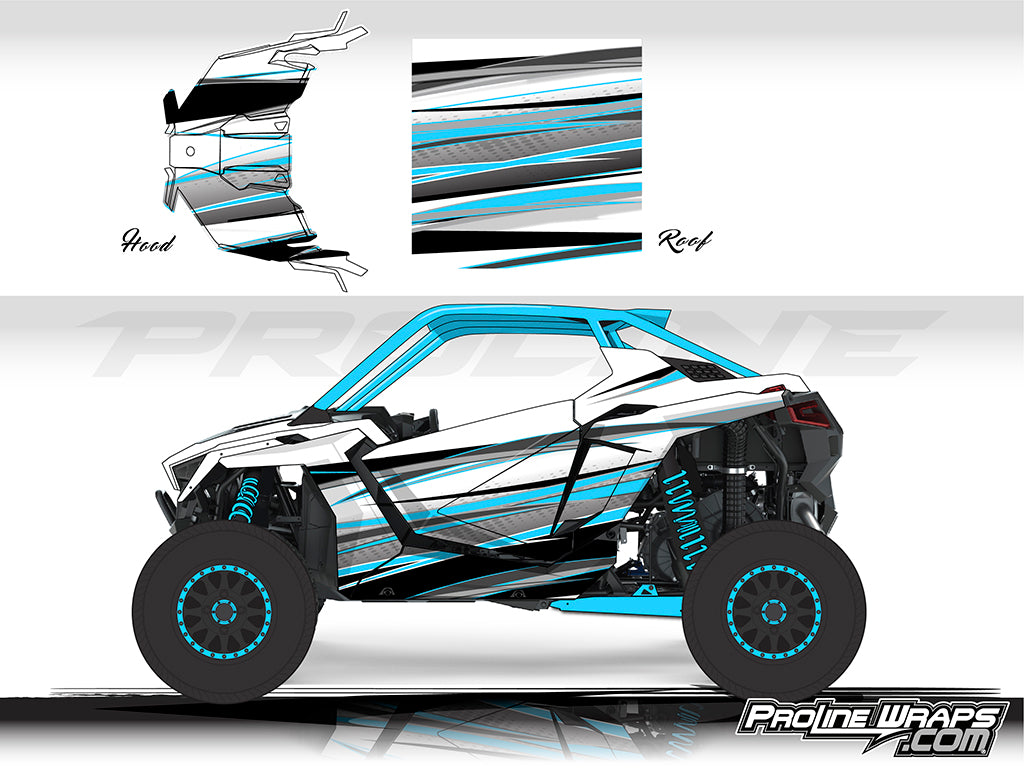 Proline Wraps Series Graphics - Graphite - Polaris RZR Pro XP