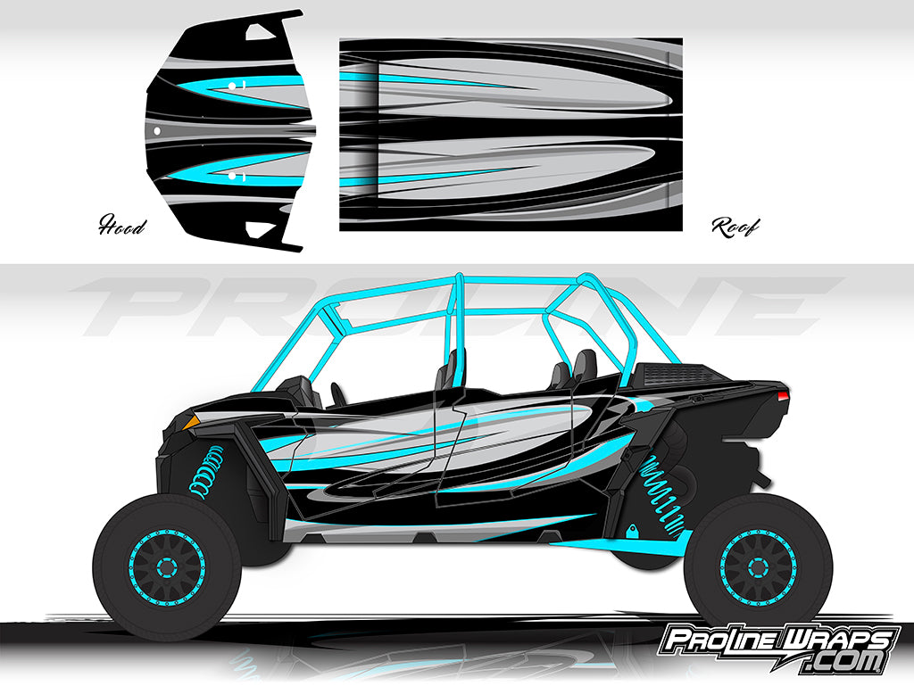 Proline Wraps Series Graphics - Cyclone- Polaris RZR XP 4 1000