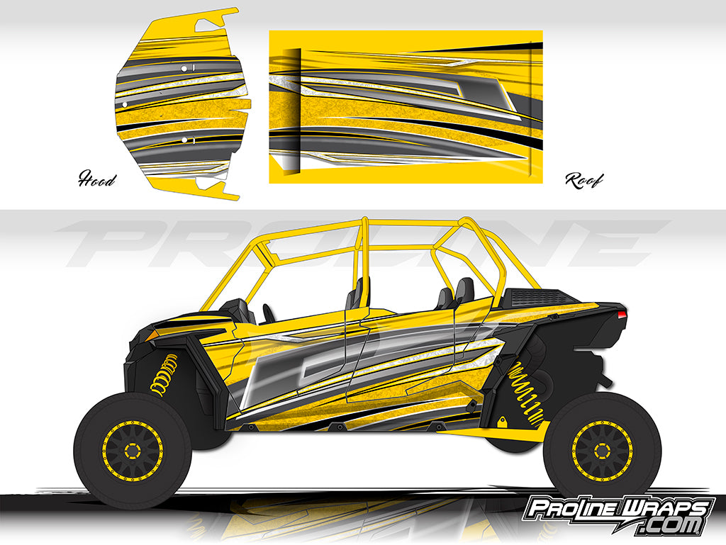 Proline Wraps Series Graphics - Vortex - Polaris RZR XP 4 1000